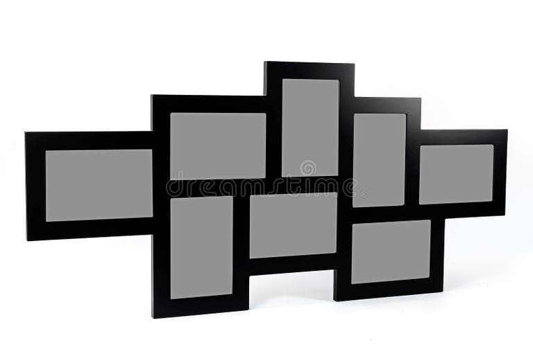 Black Decorative Photo Frame. Multi Frame Set Stock Image - Image of ...
