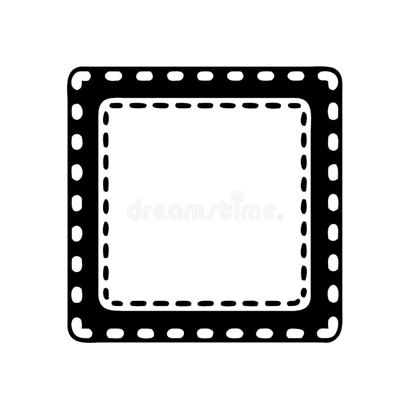 Black Decorative Square Border with Rounded Corners Provides Unique ...