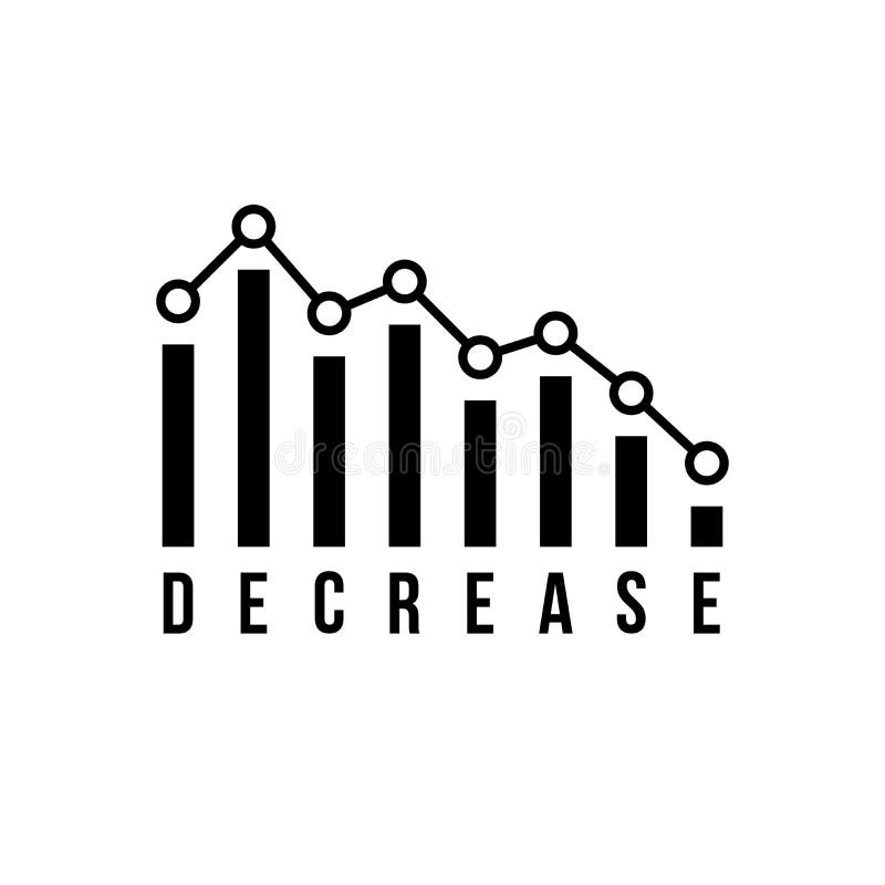 Black Decrease Icon Like Market Falls Stock Vector - Illustration of lower, financial: 247533247