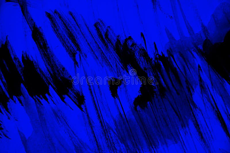 Black and Deep Blue Paint Abstract Background Texture with Grunge Brush ...