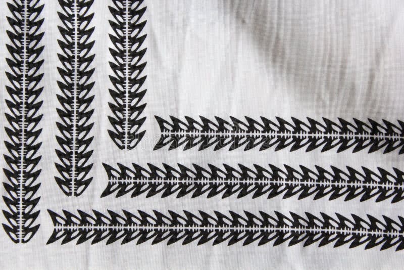 Black design on cloth stock photo. Image of weave, leaf - 223058272