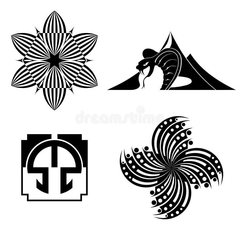 Black Design Elements - Vector Graphic Stock Vector - Illustration of ...