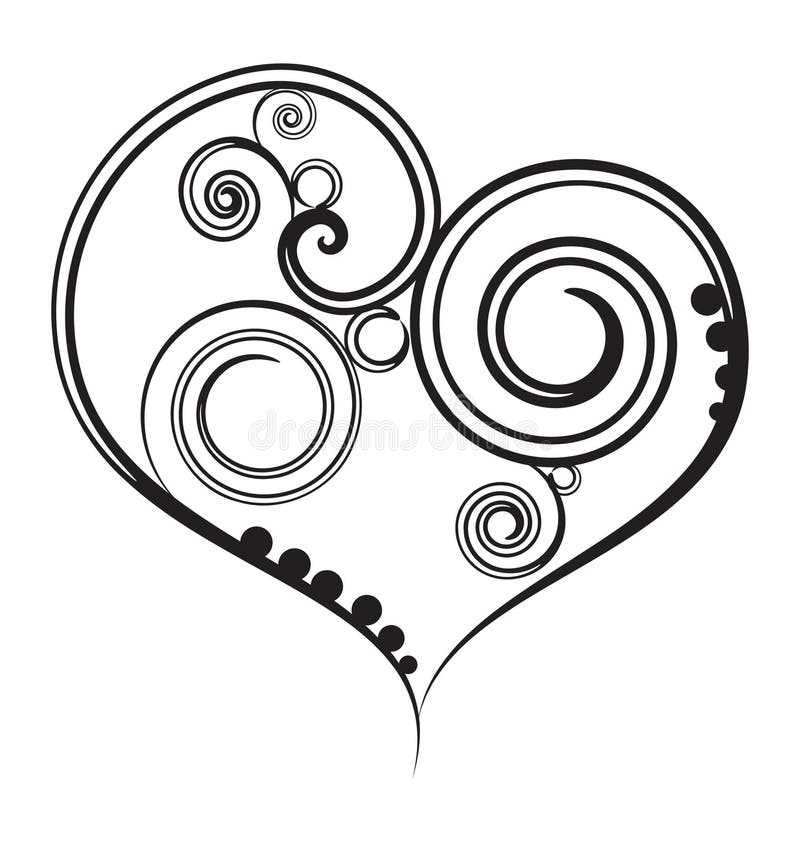 Black design heart stock vector. Illustration of glossy - 15157896