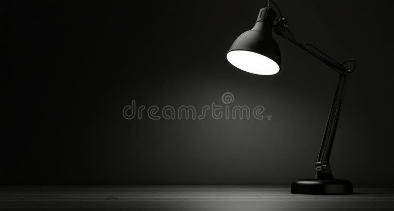 Elegant Desk Lamp Illuminating Workspace Minimalistic Setting Stock ...