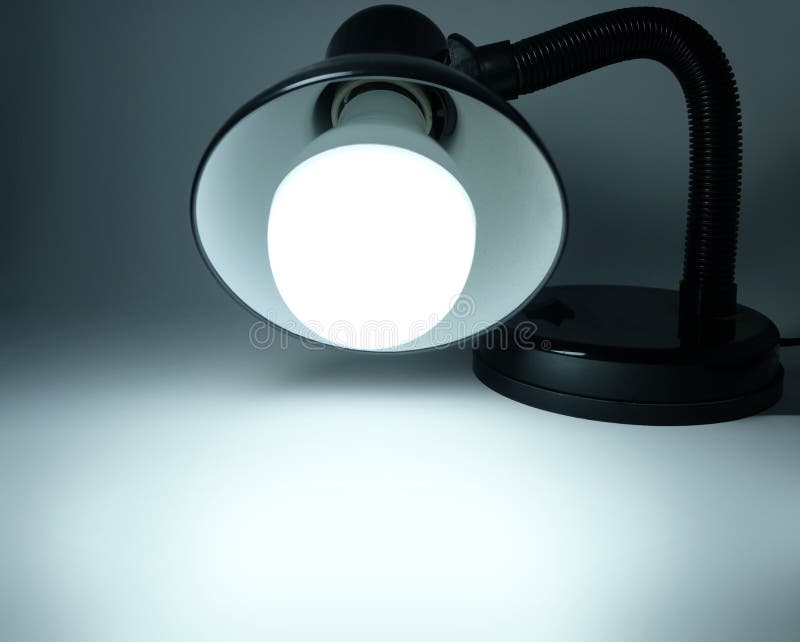 Black Desk Lamp Illuminating an Empty Empty Spaces for Advertising ...
