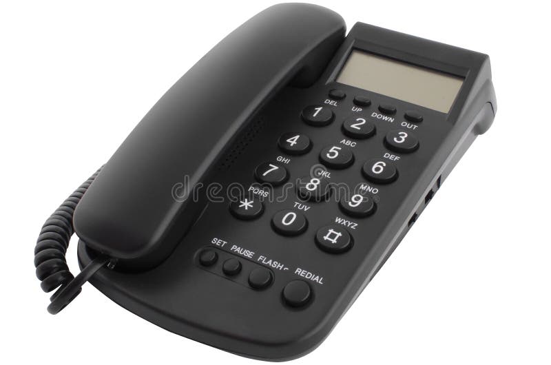 Black desk phone stock photo. Image of macro, blackcolored - 100439070