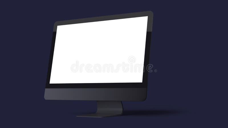 Black Desktop Computer Mockup Stock Photo - Image of mock, realistic ...