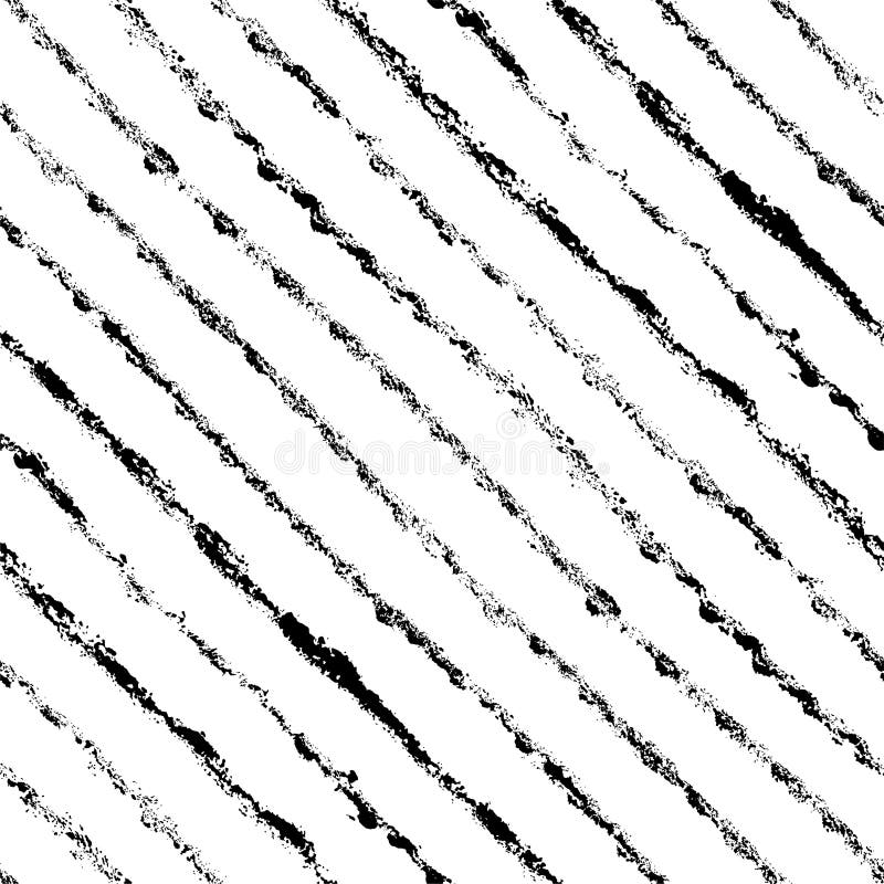 Black Diagonal Lines Vector Seamless Pattern. Monocolor Charcoal Pencil ...