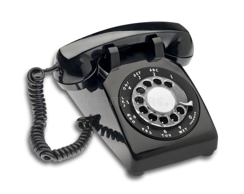 Black dial phone, isolated stock photo. Image of style - 15323870