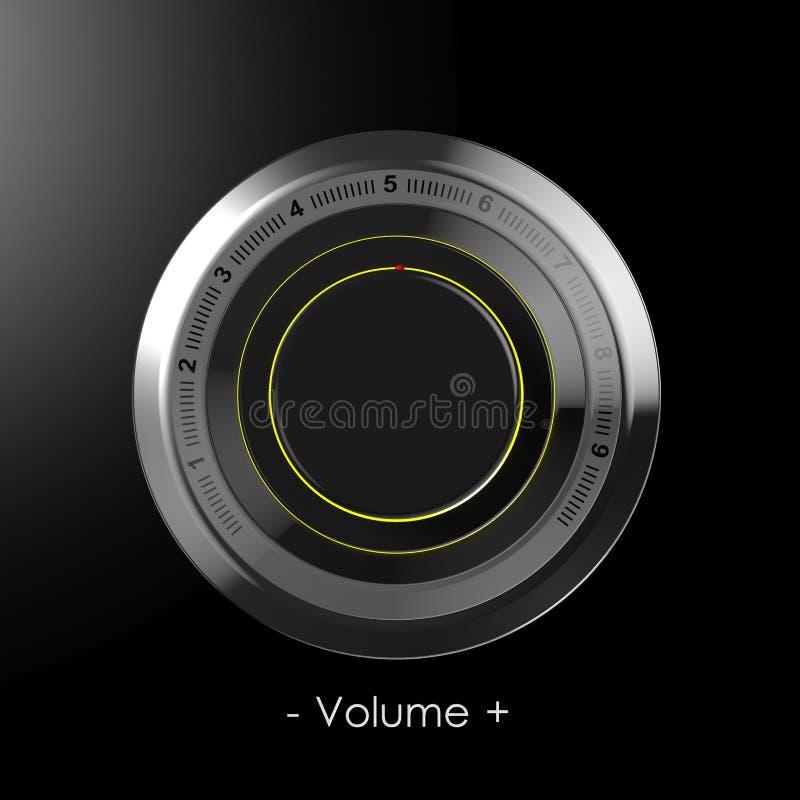 Volume knob stock illustration. Illustration of indication - 2107139