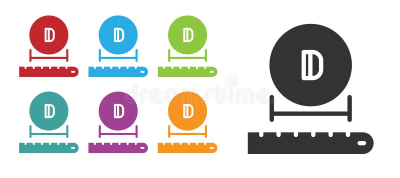 Diameter Icon, Flat Isolated Symbol, Vector Illustration. Stock Vector ...