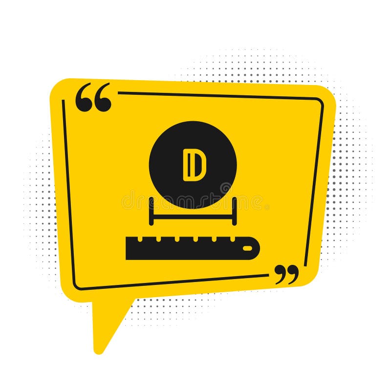 Diameter Symbol Icon of 3 Types Color, Black and White, Outline ...