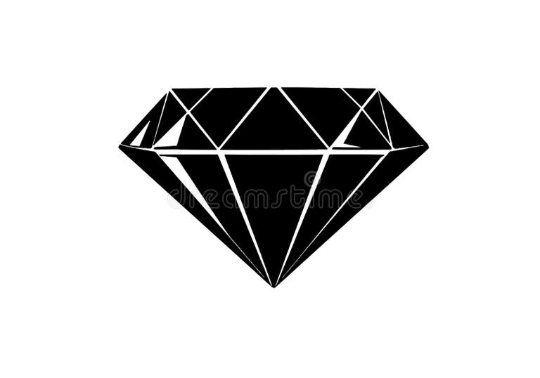 Black Diamond Clip Art. stock image. Illustration of decoration - 360533365