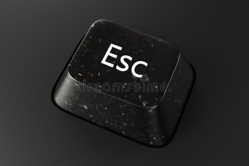 Black Diamond Keyboard Button with Esc Word on Black Background. Stock ... Black Diamond Keyboard Button with Esc Word on Black Background. Stock ...