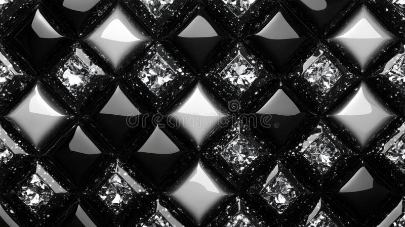 Black Diamond Tiles stock illustration. Illustration of surface - 365575749
