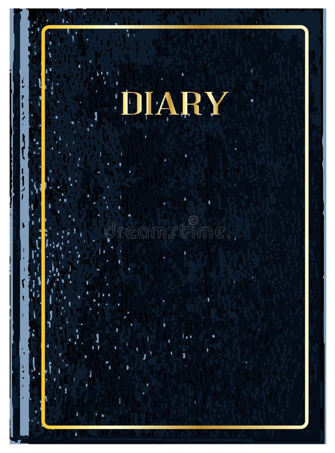 Black Diary Cover stock vector. Illustration of black - 116396984