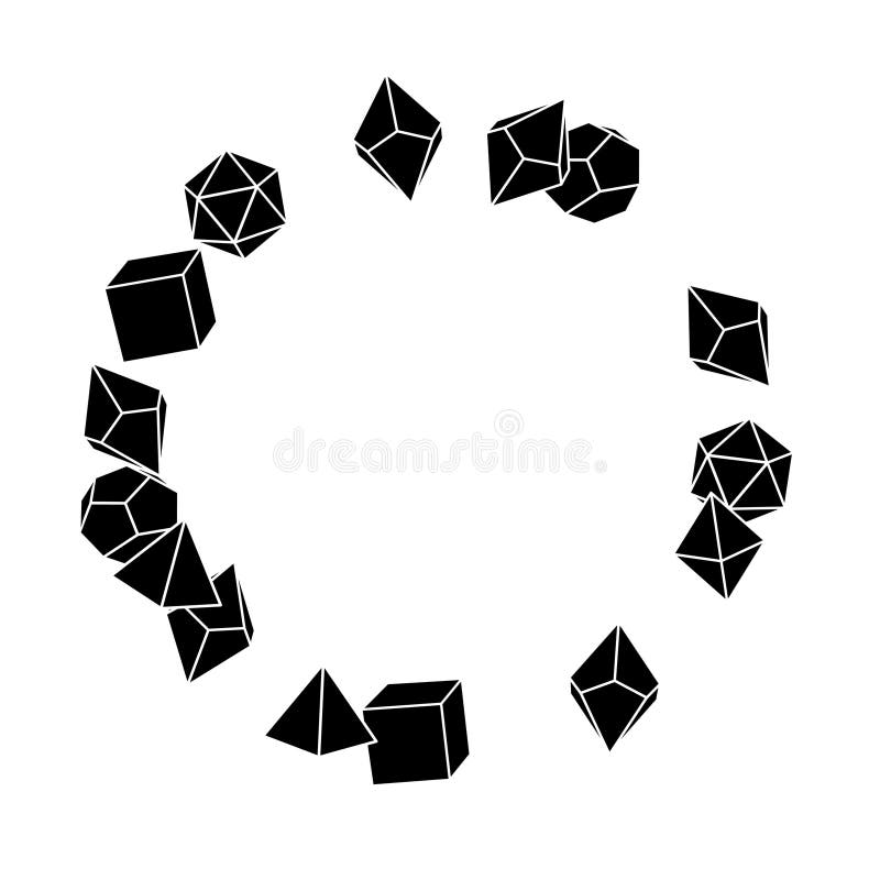 Black Dice Frame in Square Shape, Hand Drawn Stock Vector ...