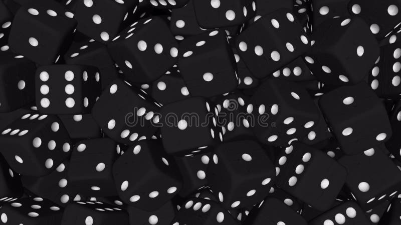 Black Dice Transition with Alpha Channel Falling Dices Fill Screen ...