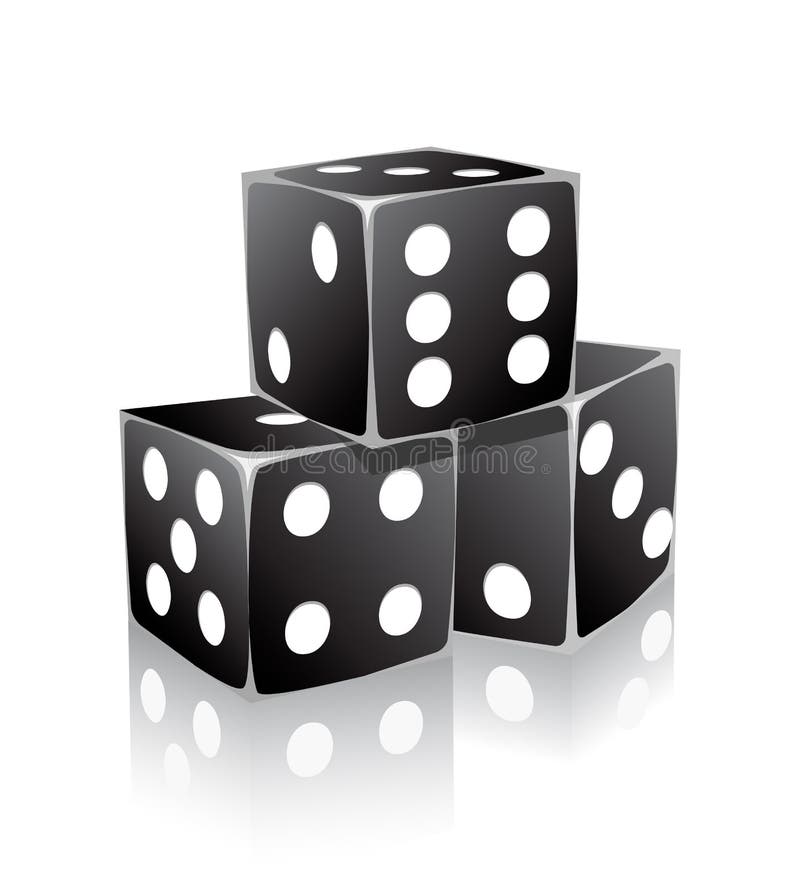 Two white dice stock vector. Illustration of lucky, cube - 24403032