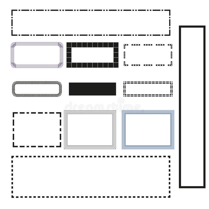 Black Different Frames Rectangles. Vector Illustration. Stock Image ...
