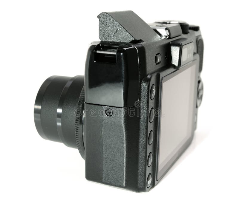 Black digital camera stock photo. Image of design, white - 11944194