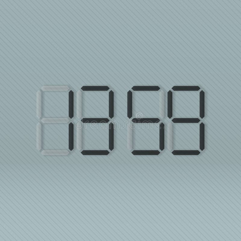 Black digital Clock stock vector. Illustration of design - 58408827