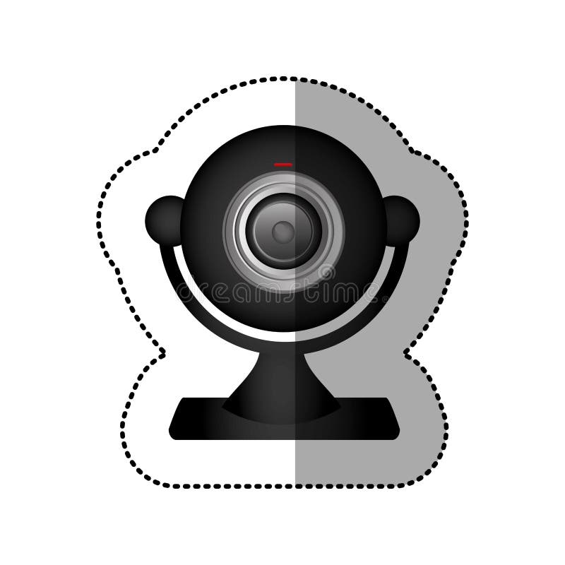 Black Digital Computer Camera Icon Stock Illustration - Illustration of ...