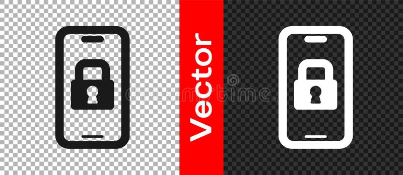 Black Digital Door Lock with Wireless Technology for Lock Icon Isolated ...