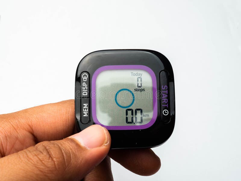 A Black Digital Pedometer, a Device for Counting Steps Stock Image ...