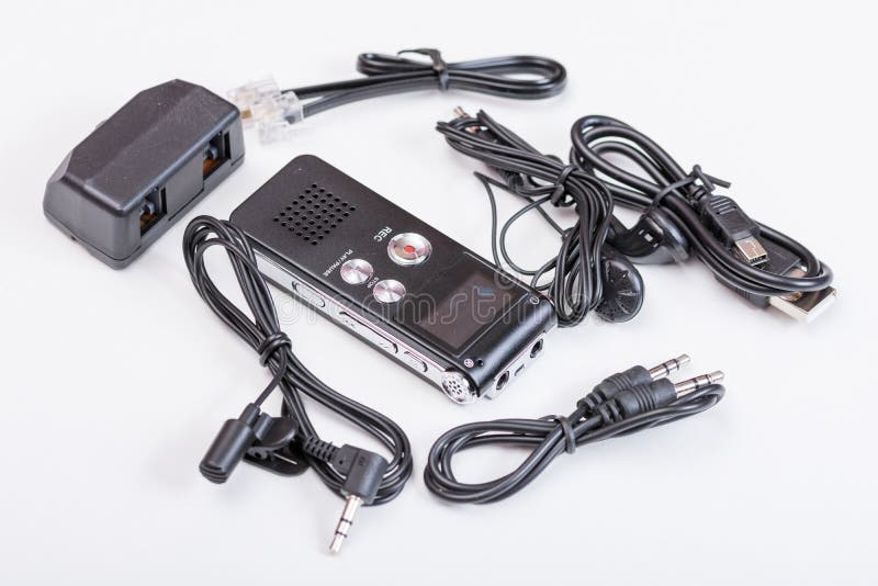 Black Digital Voice Recorder Equipment Stock Photo - Image of ...