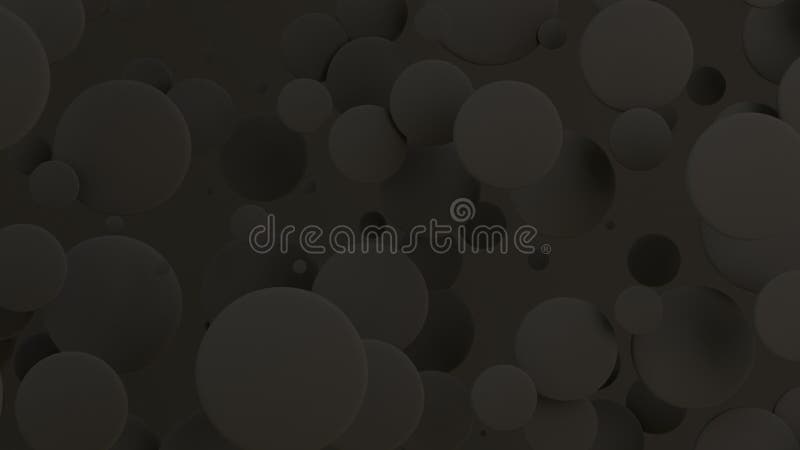 Black Discs of Random Size on Black Background Stock Illustration ...