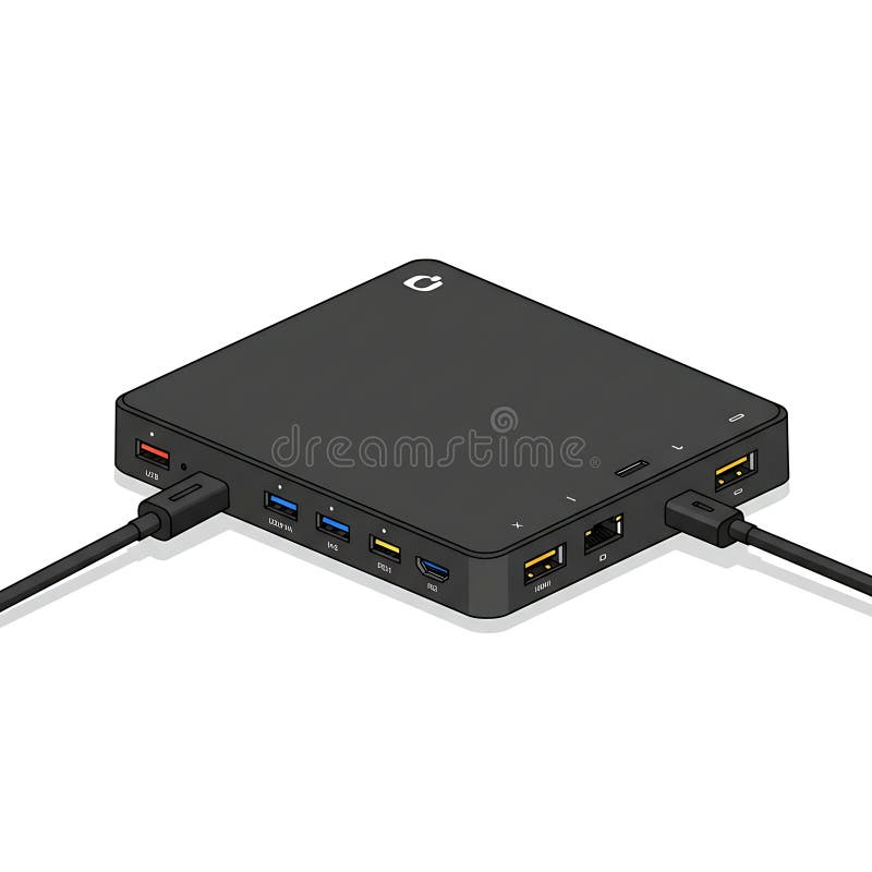AI-Generated Multi-Port Device Stock Illustration - Illustration of ...