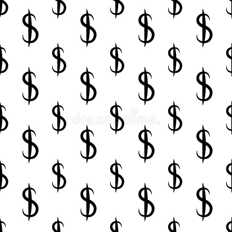 Black Dollar Money. Seamless Pattern. Vector Illustration Stock ...