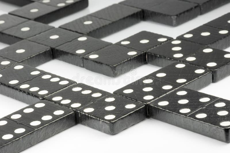 Black Domino bricks stock photo. Image of concatenating - 68884142