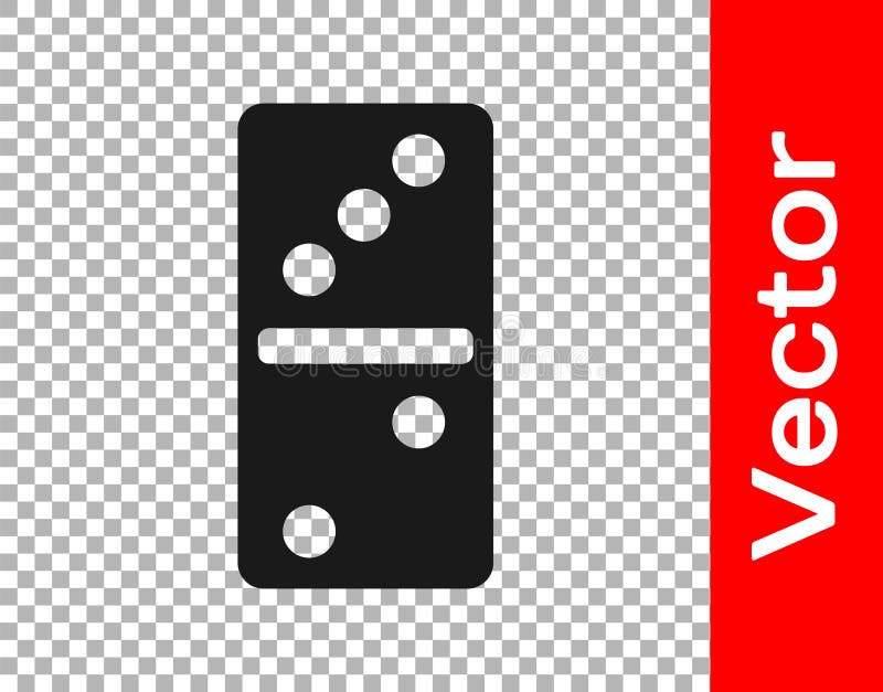 Black Domino Icon Isolated on White Background. Vector Stock Vector ...