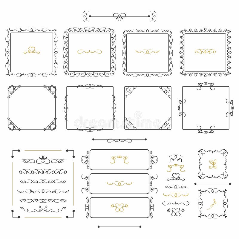 Black Rectangle Frames and Borders Emblem Icons Set Stock Vector ... Black Rectangle Frames and Borders Emblem Icons Set Stock Vector ...