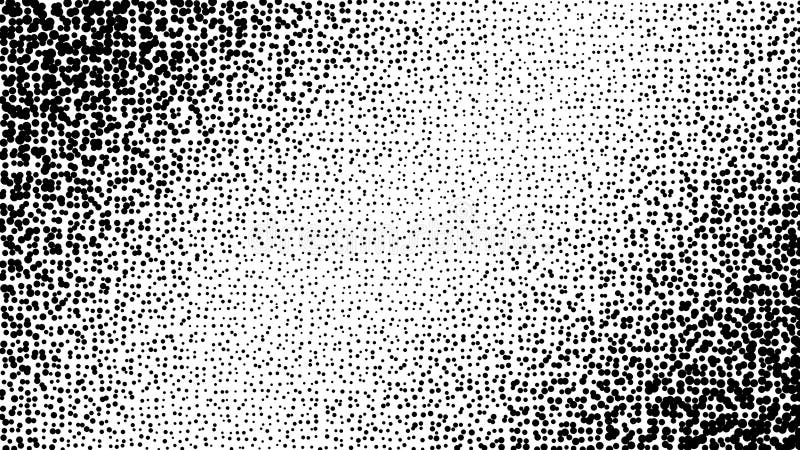 Black Dots Horizontal Gradient Halftone Abstract Stock Illustration ...