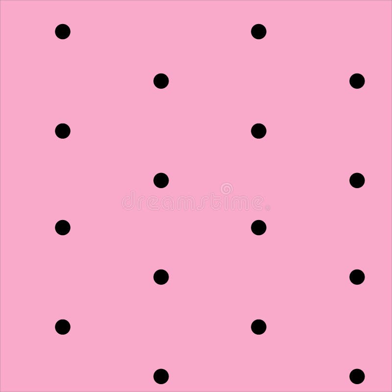 Black Dots on Light Pink Background Seamless Pattern Stock Vector ...