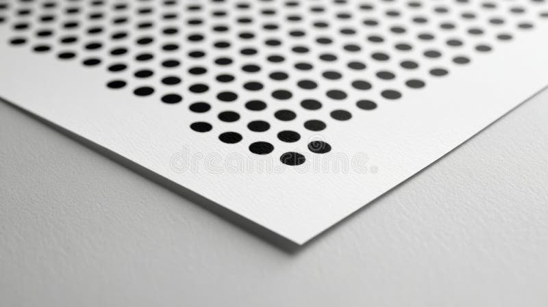 Black Dots Printed with Offset Technique on Textured White Paper ...