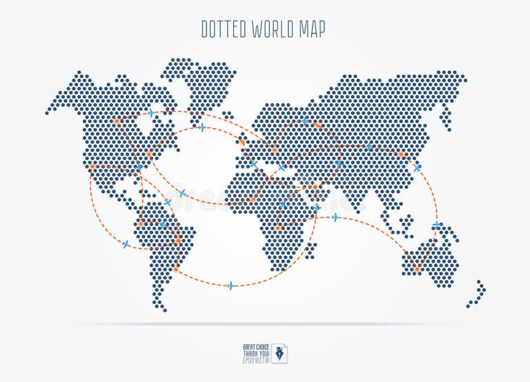 Flight Routes World Map Stock Illustrations 502 Flight Routes World