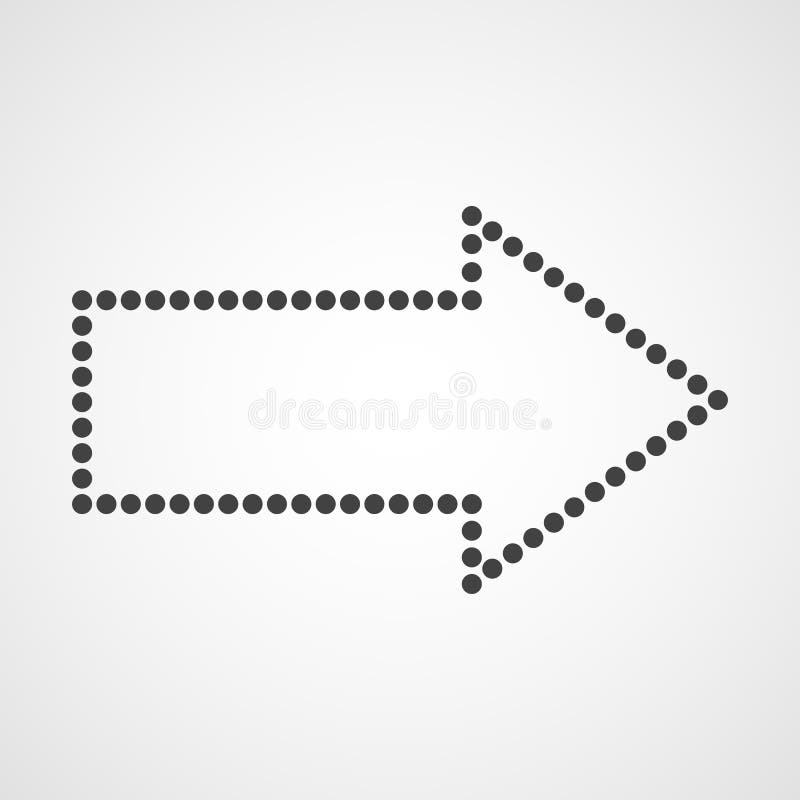 Dotted Arrow. Vector Illustration Stock Illustration - Illustration of ...