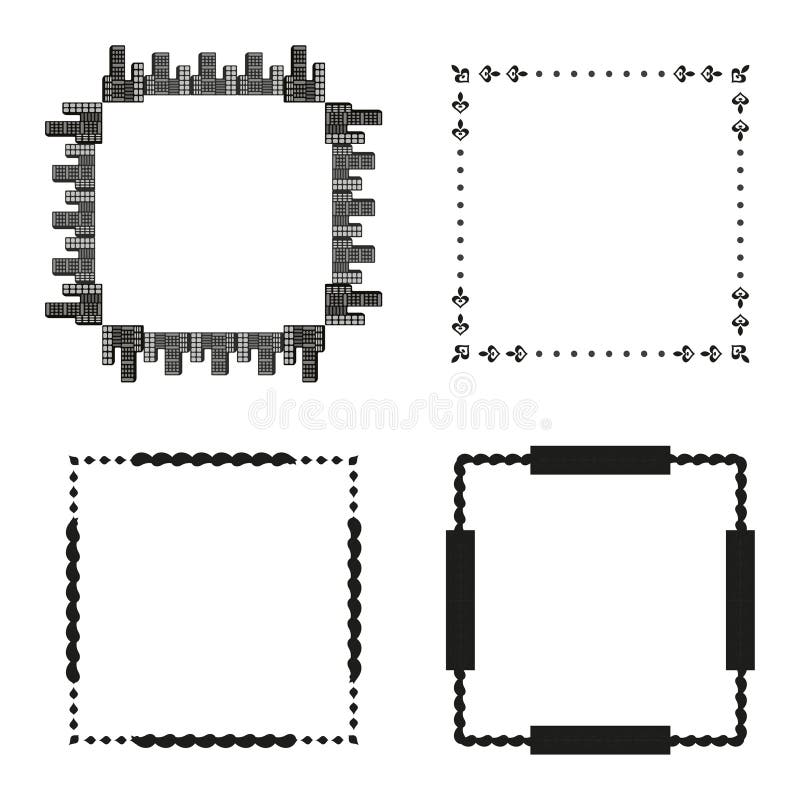 Black Dotted Border. Pink Abstract Frame. Oval Shape Elements. Vector ...