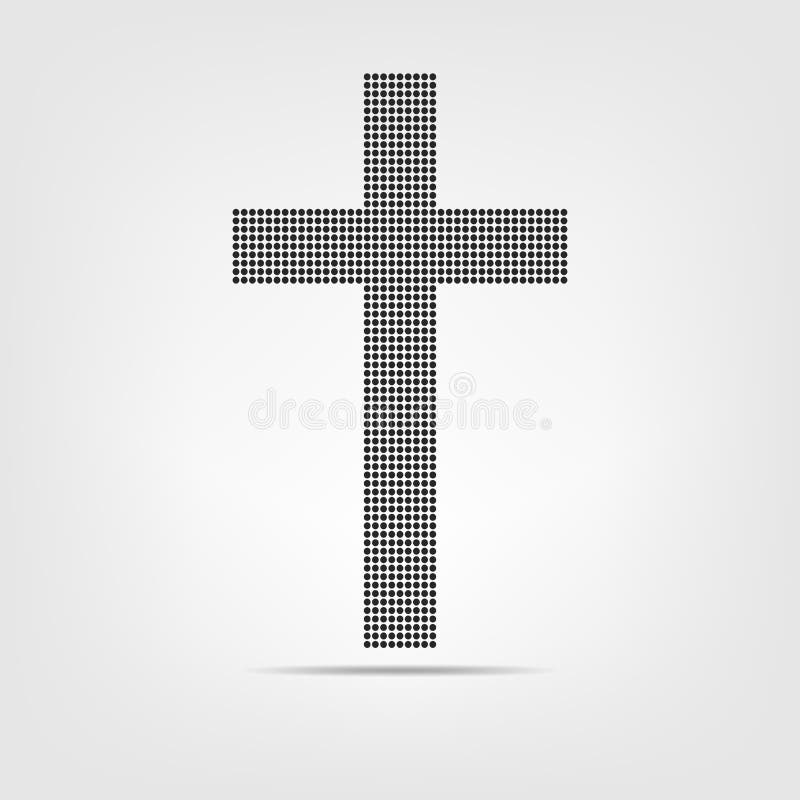 Black Dotted Cross. Vector Illustration Stock Illustration ...