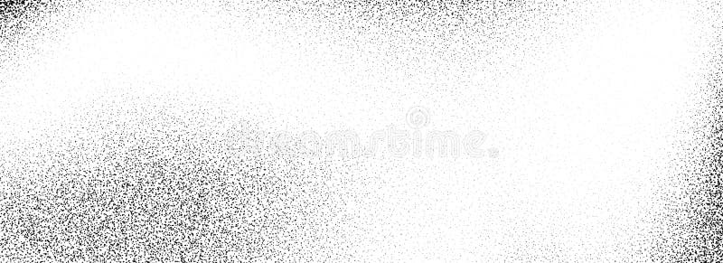 Black Dotted Grain Gradient Texture. Stipple Gritty Sand Overlay ...