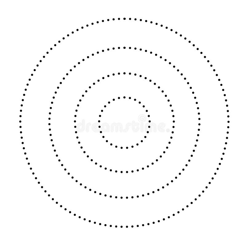 Black Dotted Line Circle on White Background Stock Vector ...