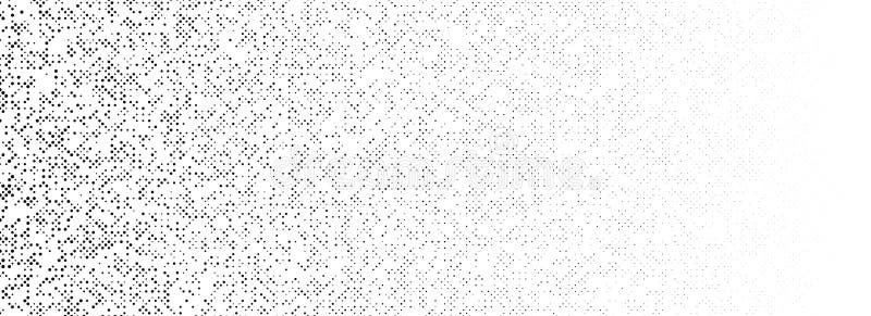 Black Dotted Noise Gradient Texture. Fading Comic Pixel Grain Pattern ...