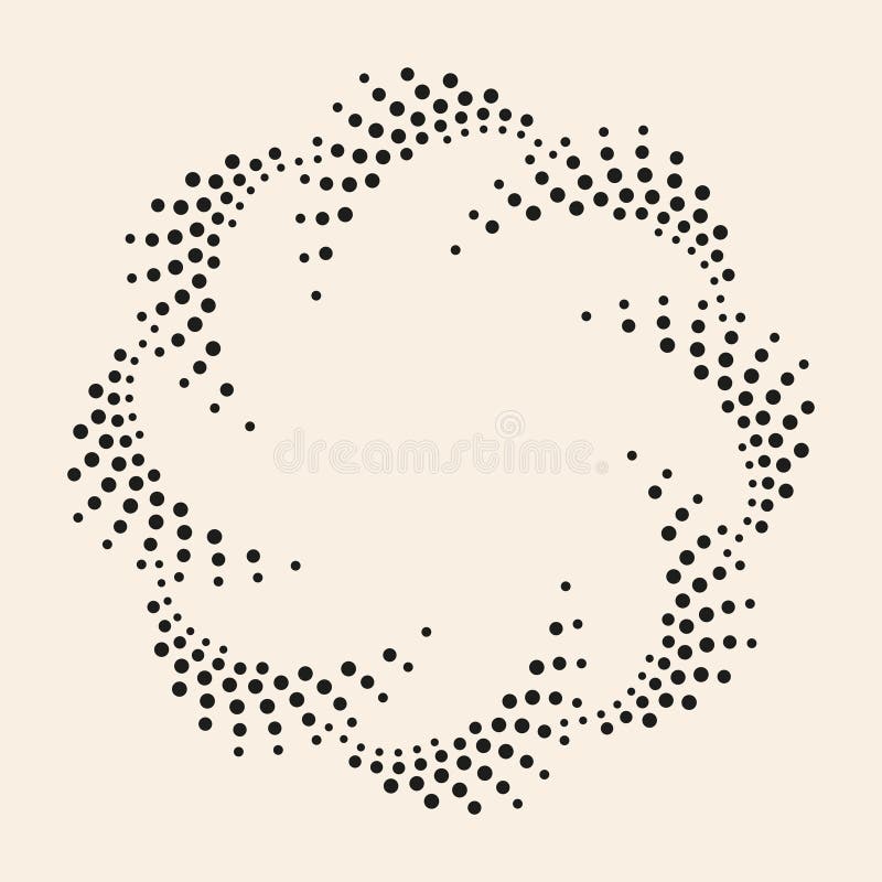 Black Dotted Simple Abstract Flower Stock Vector - Illustration of ...