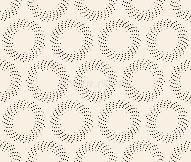 Black Dotted Simple Circle Pattern Stock Vector - Illustration of ...