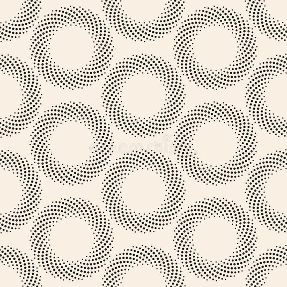 Black Dotted Simple Circle Pattern Stock Vector - Illustration of ...