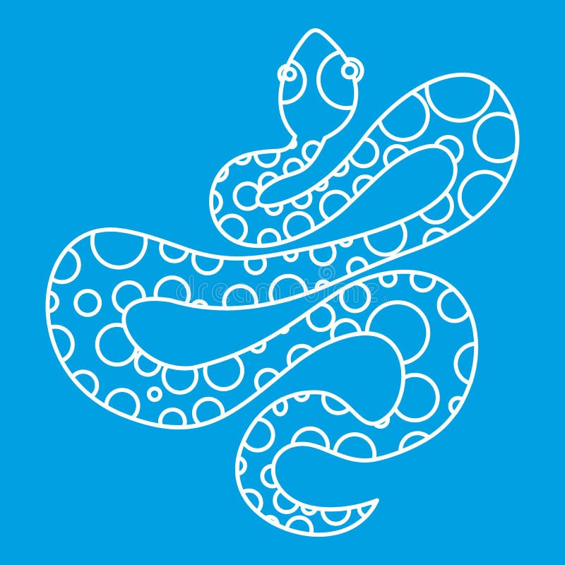 Dotted Snake Icon Blue Outline Style Stock Illustrations – 2 Dotted ...